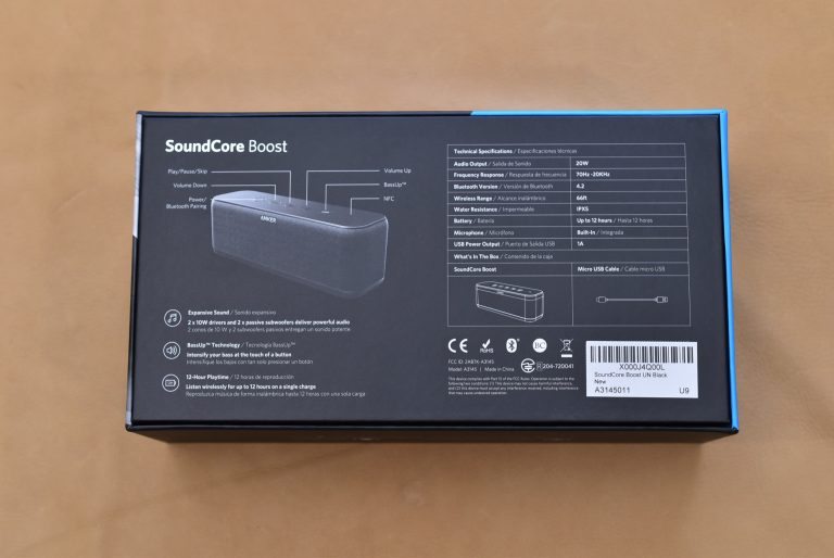 Anker SoundCore Boost レビュー。上品なデザインと低音調節機能がいい！