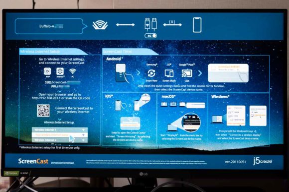 【レビュー】JVAW56 ScreenCast ワイヤレスHDMIドングルレシーバー。スマホやノートPCからディスプレイへのワイヤレス接続が ...